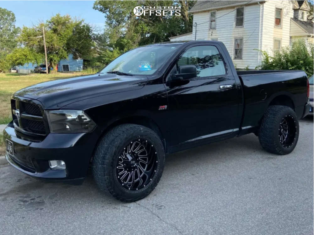 2012 Ram 1500 with 20x12 -51 Hardrock H708 and 305/55R20 Falken ...