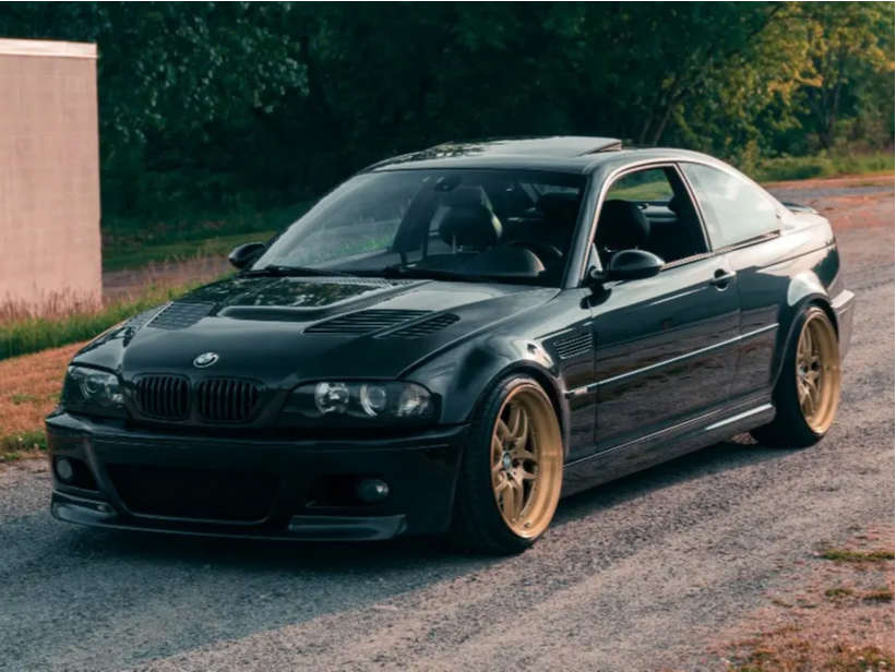 Bmw E46 M3 Black With Massive Deep Dish Gold Rims