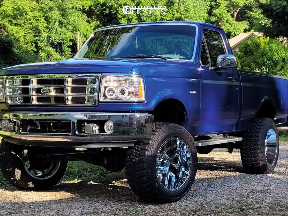 1995 Ford F-150 with 20x12 -51 Vision Sliver and 33/12.5R20 Kanati Mud ...