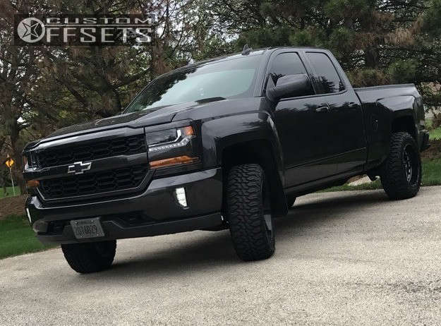 2016 Chevrolet Silverado 1500 with 20x10 -18 Fuel Triton and 275/60R20 Mile King Mk868 Mud Champ ...