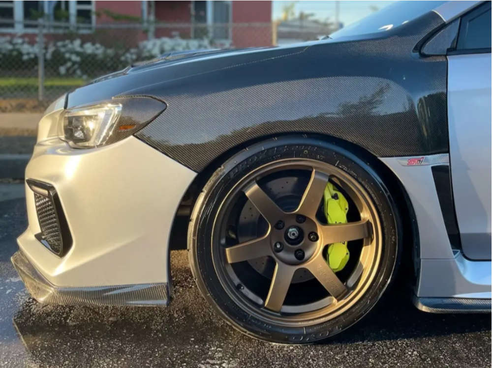 2020 Subaru WRX STI with 18x9.5 38 Volk Te37 Saga and 265/35R18 Toyo ...