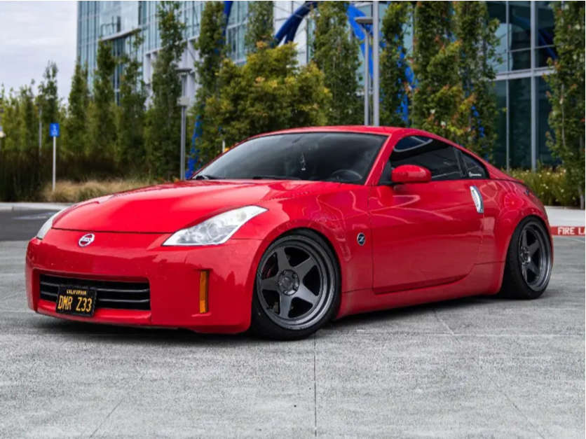 2008 Nissan 350Z with 18x10.5 12 Kansei Knp and 245/35R18 Falken Azenis Fk510 and Coilovers ...