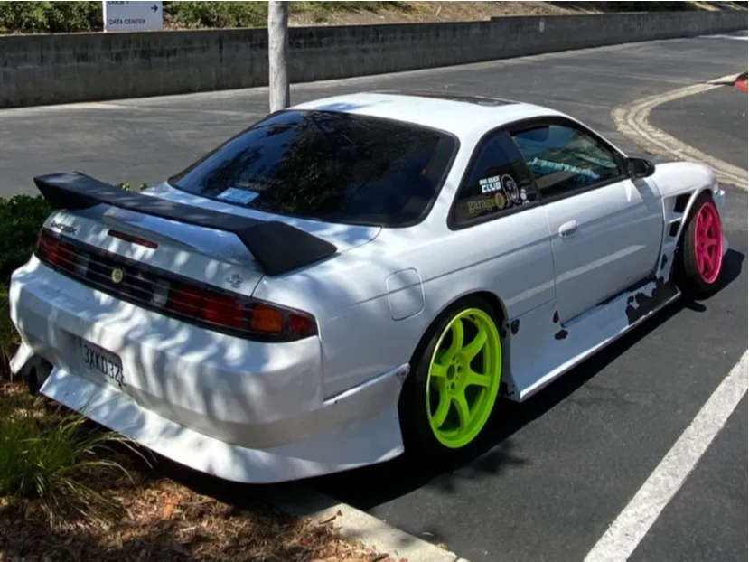 1995 Nissan 240SX with 17x9 12 Gram Lights 57dr and 215/40R17 Federal ...