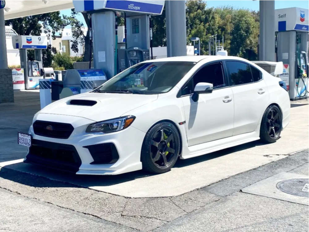 2021 Subaru WRX STI with 18x9.5 38 Volk Te37 Saga S-plus and 265/35R18 ...