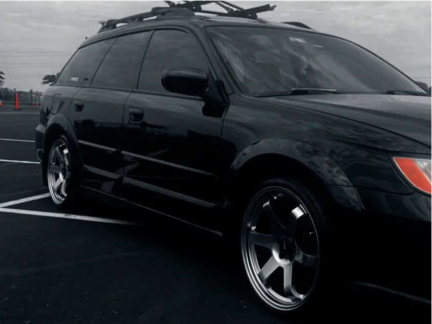 2008 Subaru Outback with 18x8.5 35 AVID1 Av6 and 215/35R18 Vercelli ...