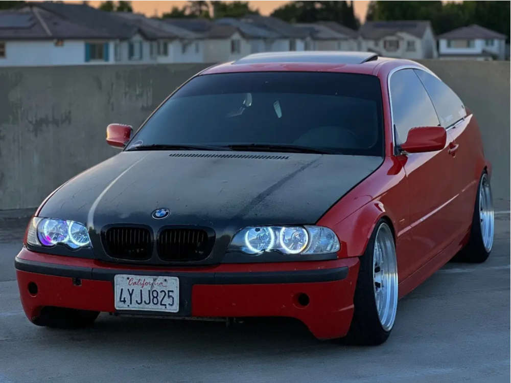 2001 BMW 325Ci with 18x9.5 35 Aodhan Ah02 and 225/40R18 Toyo Tires ...