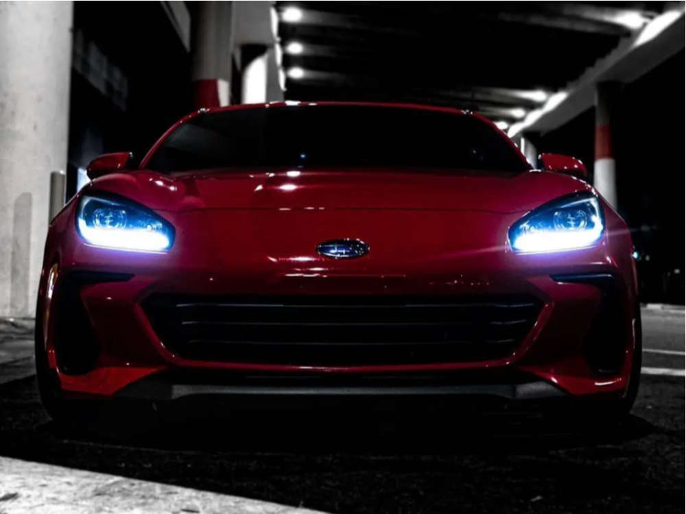 2022 Subaru BRZ with 18x9.5 38 AVID1 Av20 and 225/40R18 Vercelli Strada ...