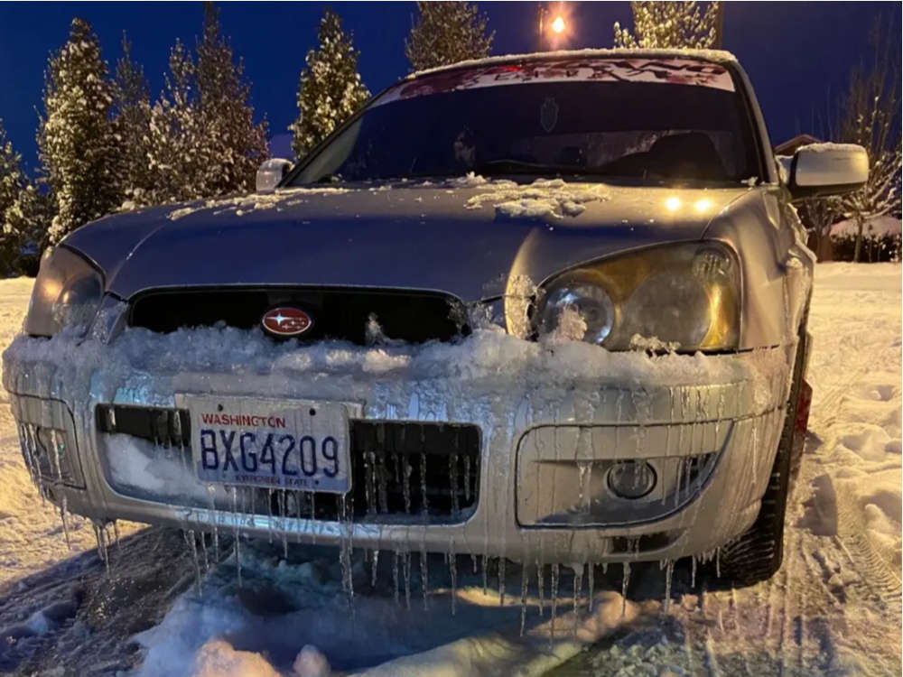 2004 Subaru Impreza with 16x7 48 Vision Cross and 205/55R16 Michelin ...