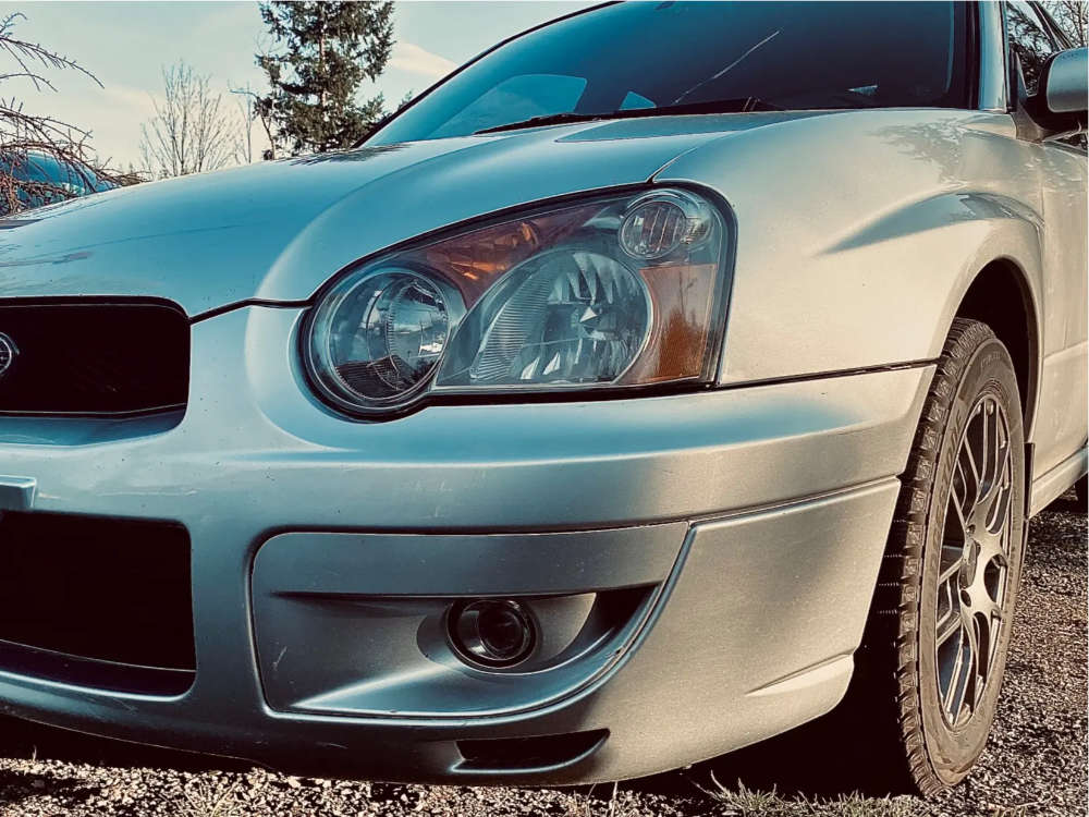 2004 Subaru Impreza with 16x7 48 Vision Cross and 205/55R16 Michelin ...