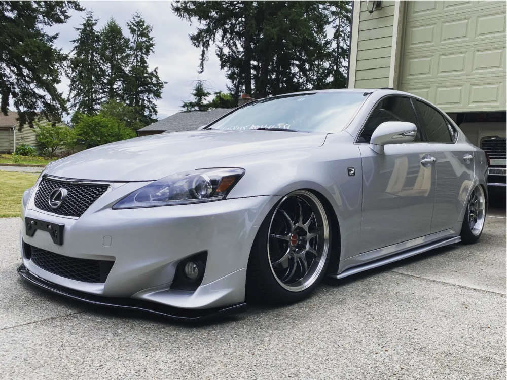 2011 Lexus IS250 with 18x8.5 38 Work Emotion D9r and 225/40R18 ...