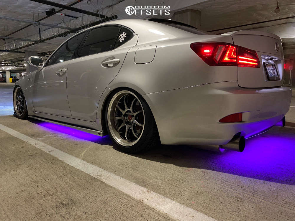 2011 Lexus IS250 with 18x8.5 38 Work Emotion D9r and 225/40R18 ...