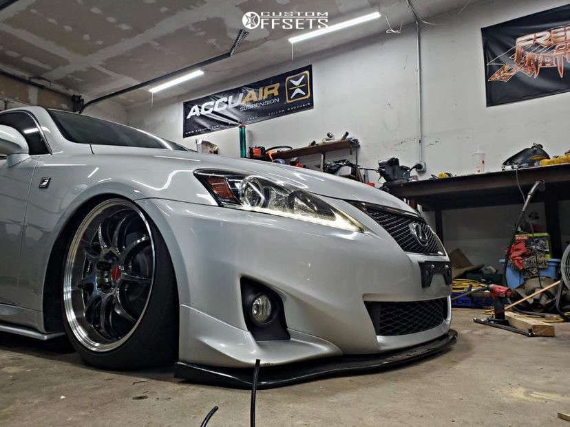 2011 Lexus IS250 with 18x8.5 38 Work Emotion D9r and 225/40R18 ...