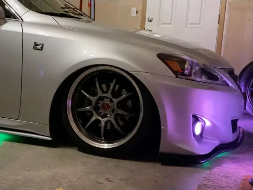 2011 Lexus IS250 with 18x8.5 38 Work Emotion D9r and 225/40R18 ...