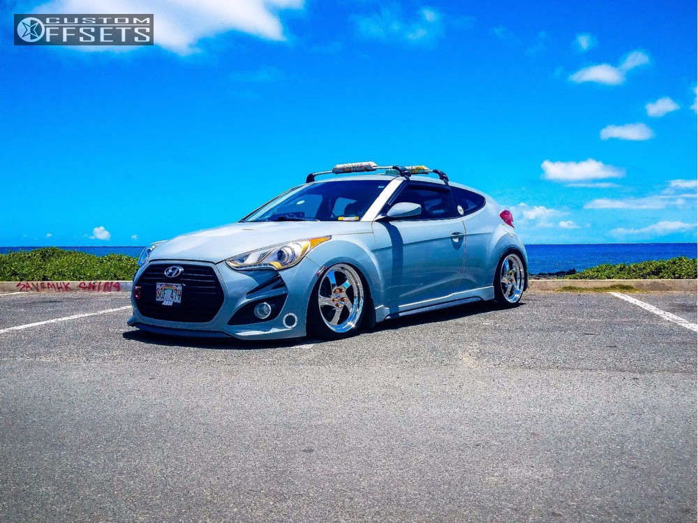 2014 Hyundai Veloster with 18x9.5 35 Whistler Kr1 and 215/40R18 Kumho ...
