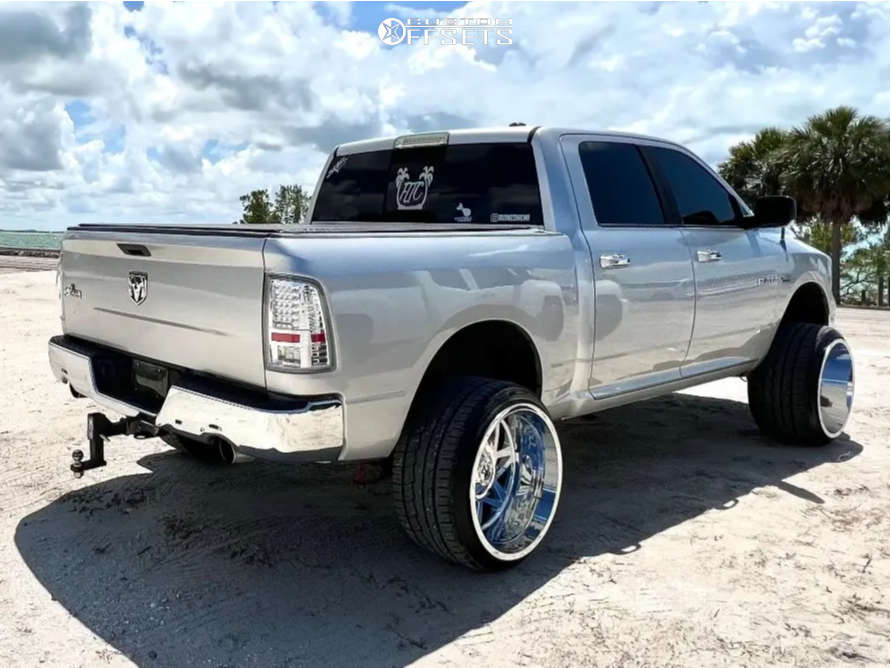 2010 Dodge Ram 1500 with 24x14 -76 RBP 71r and 305/35R24 Ironman Imove ...