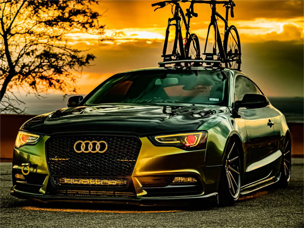 2015 Audi A5 Quattro with 20x10 28 Ferrada FR4 and 245/35R20 Michelin ...