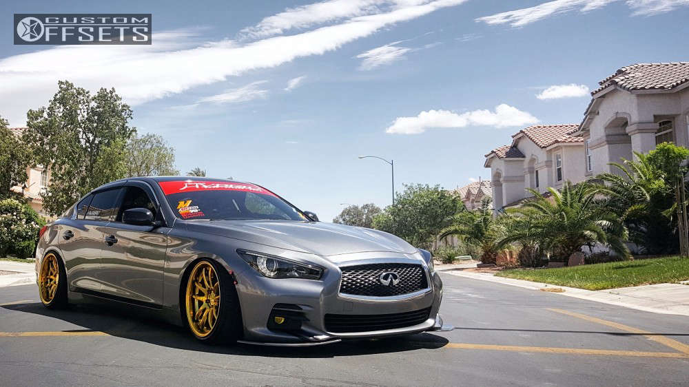 2015 INFINITI Q50 with 19x9.5 22 Aodhan DS02 and 235/35R19 Delinte D7 ...