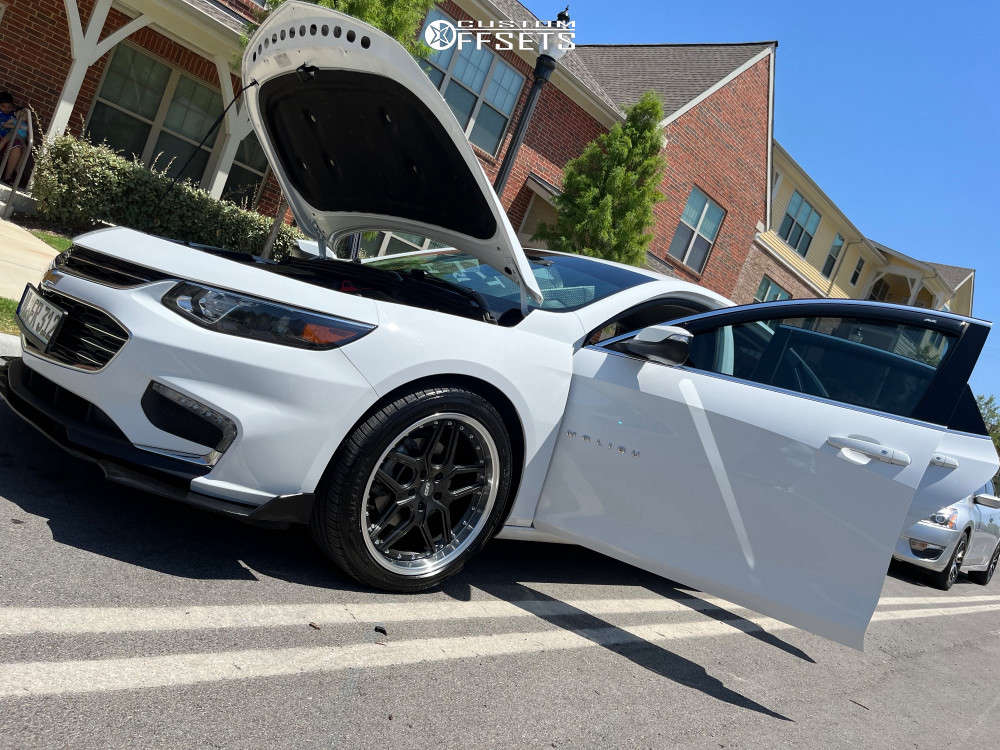 2018 Chevrolet Malibu with 19x8.5 30 ESR Cs15 and 255/45R19 Michelin ...
