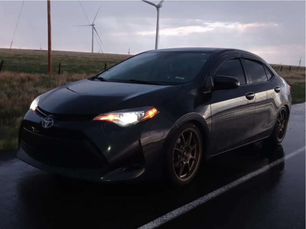 2018 Toyota Corolla with 18x8.5 35 Konig Lockout and 235/40R18 Falken ...