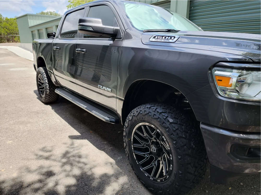 2022 Ram 1500 with 20x10 -19 TIS 554BM and 35/12.5R20 Venom Power Terra ...