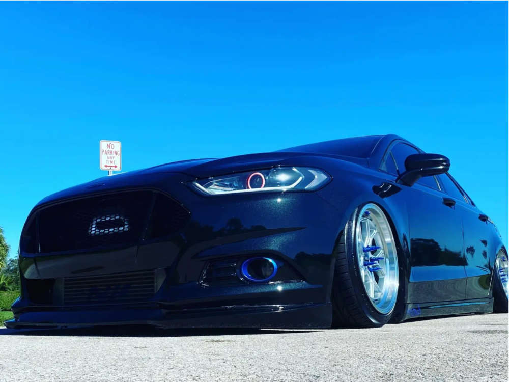 2015 Ford Fusion with 18x9.5 35 ESR Cs2 and 225/40R18 Kumho Ecsta 4x Ii ...