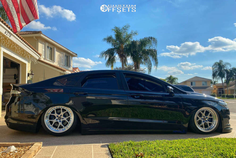 2015 Ford Fusion with 18x9.5 35 ESR Cs2 and 225/40R18 Kumho Ecsta 4x Ii ...