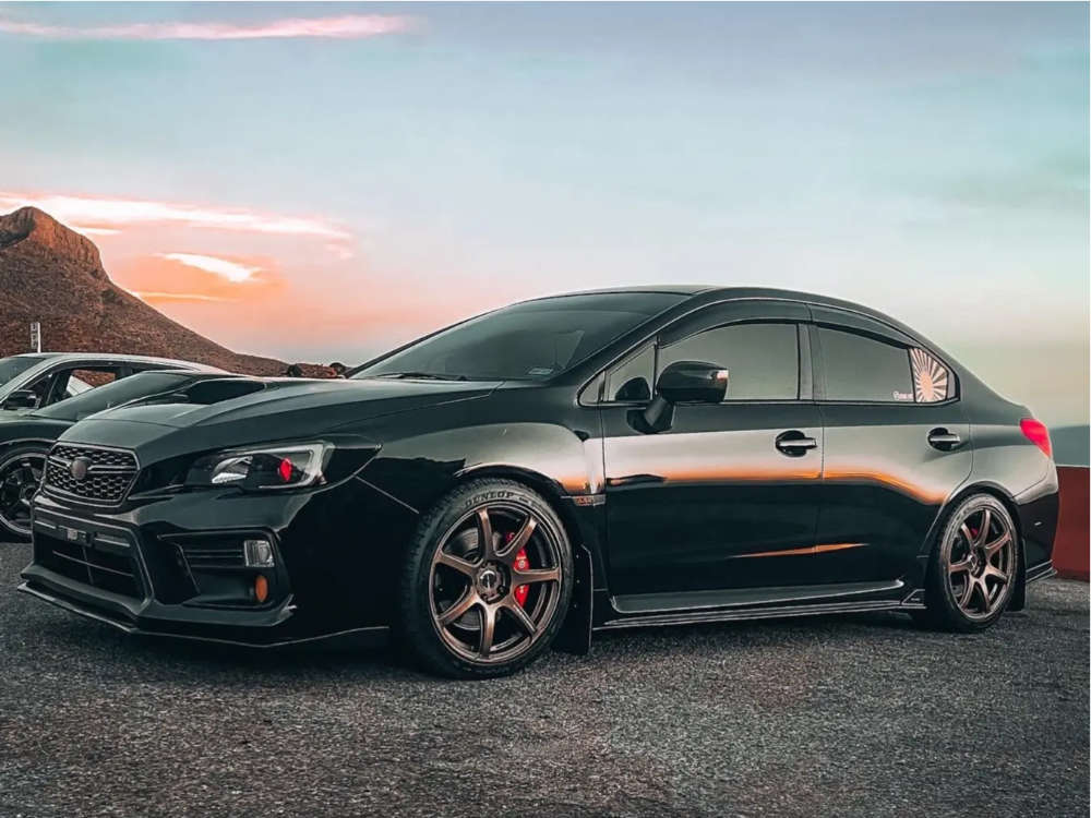 2020 Subaru WRX with 18x8.5 38 Work Emotion T7r and 245/40R18 Dunlop ...
