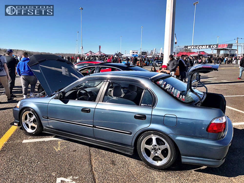 1996 Honda Civic with 16x7 40 Rota Slipstreams and 205/45R16 Yokohama S ...