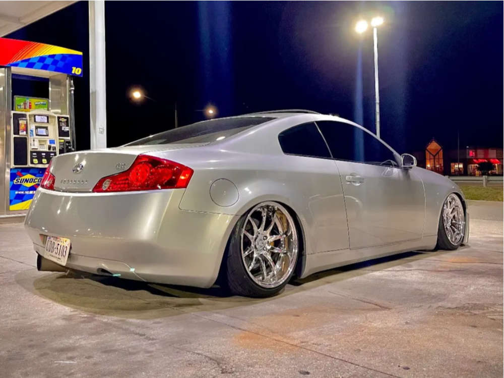 2003 INFINITI G35 with 19x9.5 22 Aodhan Ds02 and 225/35R19 Firestone ...