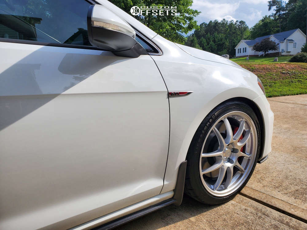 2017 Volkswagen GTI with 18x8 45 Enkei Pf01 and 225/40R18 Firestone ...