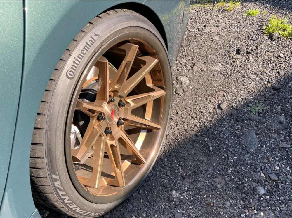 2022 Kia Stinger with 20x9 35 Ferrada CM2 and 255/35R20 Continental Extremecontact Dws06 Plus ...