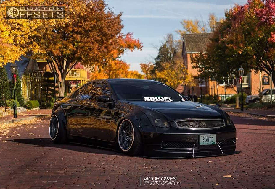2004 INFINITI G35 with 18x11 0 Weds 607d and 235/40R18 Nankang NS-20 ...
