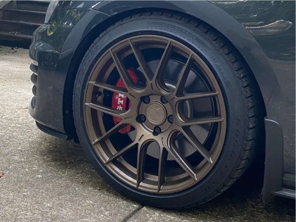 2017 Volkswagen GTI with 18x8.5 35 Aodhan Ah-x and 225/40R18 Goodyear ...