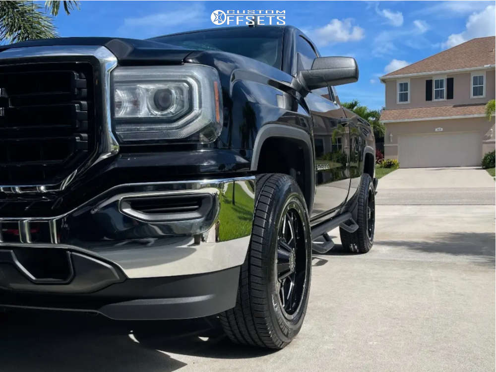 2016 GMC Sierra 1500 with 20x9 Moto Metal MO962 and 265/60R20 Michelin ...