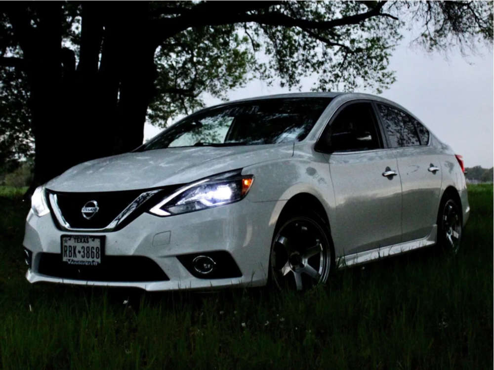 2017 Nissan Sentra with 18x8.5 35 AVID1 Av6 and 235/40R18 Vercelli ...