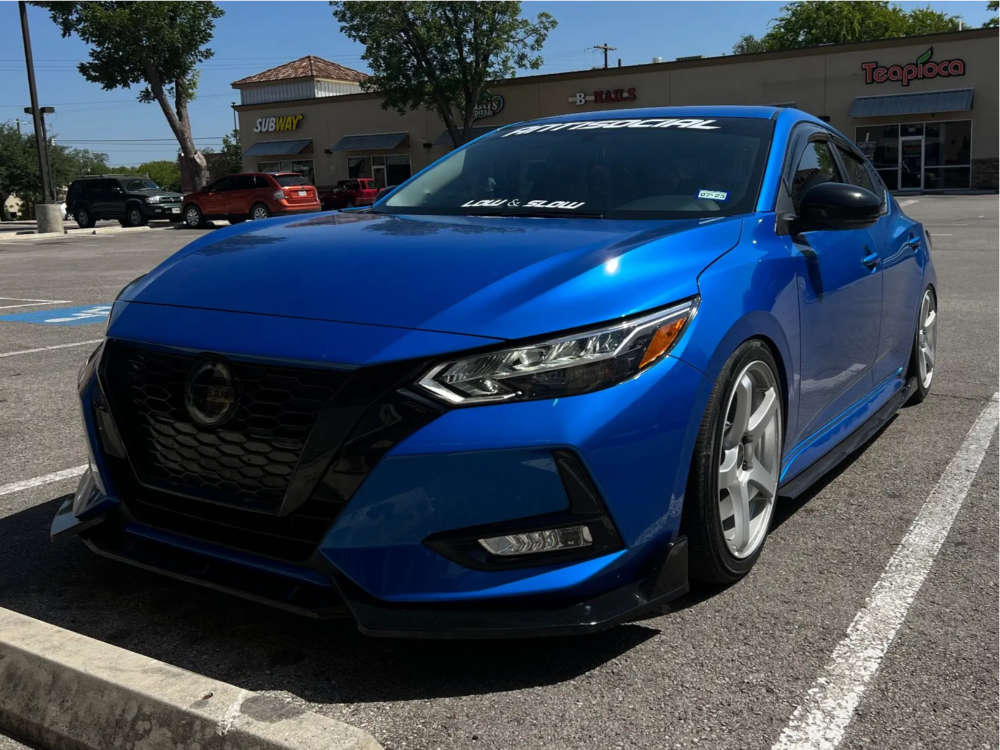 2021 Nissan Sentra with 18x8 35 Enkei Kojin and 245/45R18 Hankook ...