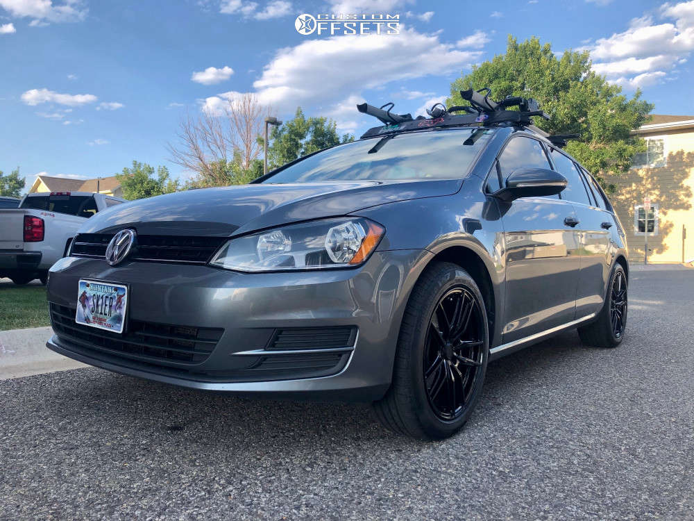 2015 Volkswagen Golf SportWagen with 17x8 43 Konig Myth and 205/55R17 ...
