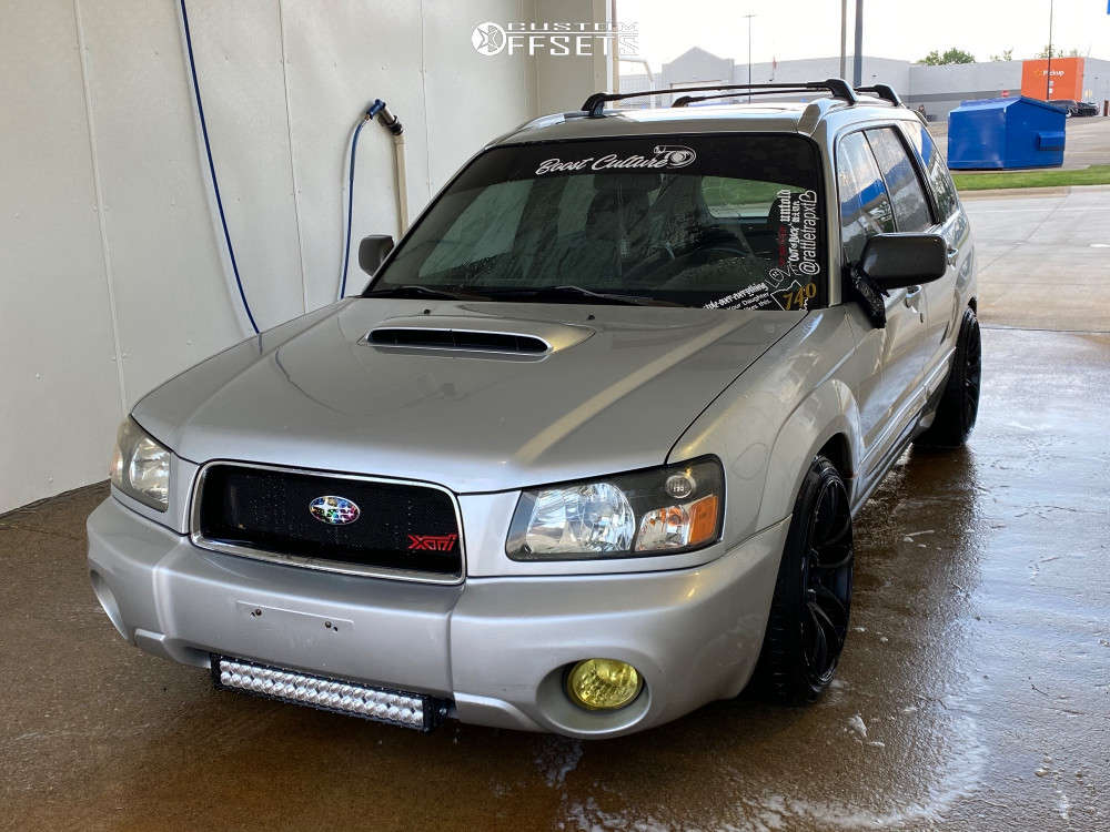 2005 Subaru Forester with 18x9.5 35 Vors Tr4 and 215/40R18 Federal ...