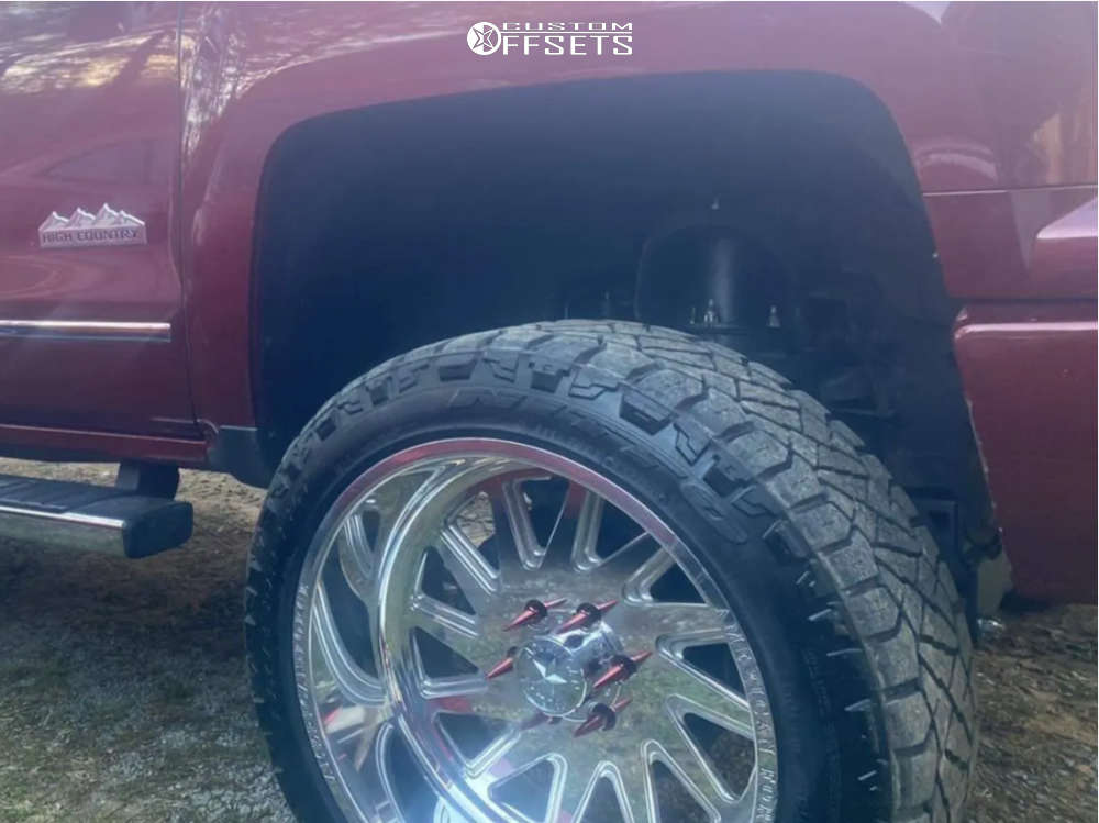 2014 Chevrolet Silverado 1500 with 22x12 -44 American Force Aka Ss and 33/12.5R22 Nitto Ridge ...