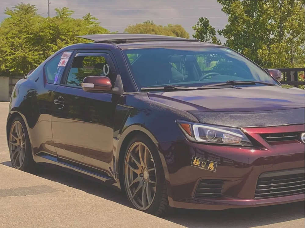 2013 Scion TC with 18x8.5 35 AVID1 Av32 and 225/40R18 Federal Ss595 and ...