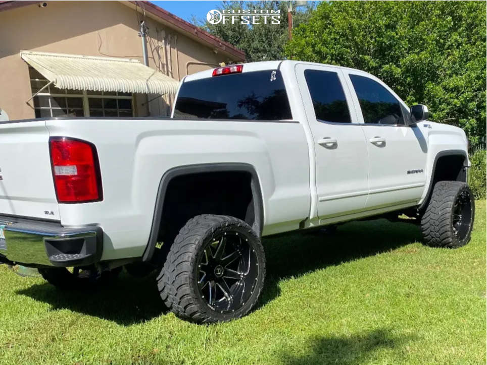 2017 GMC Sierra 1500 with 22x12 -44 Hostile Alpha and 33/14.5R22 AMP Mud Terrain Attack Mt A and ...