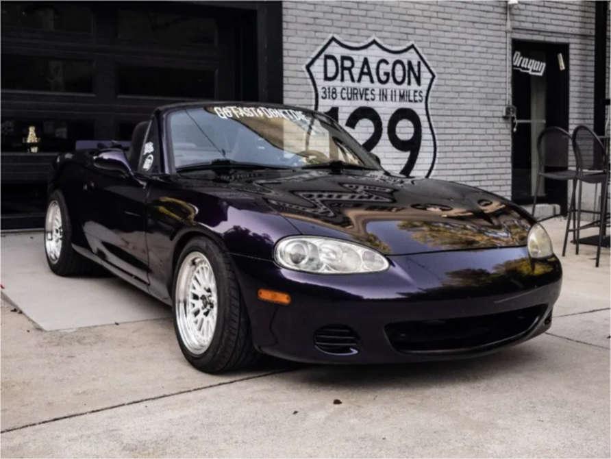 2002 Mazda Miata with 15x8 25 MST Mt10 and 205/45R15 Yokohama Advan ...