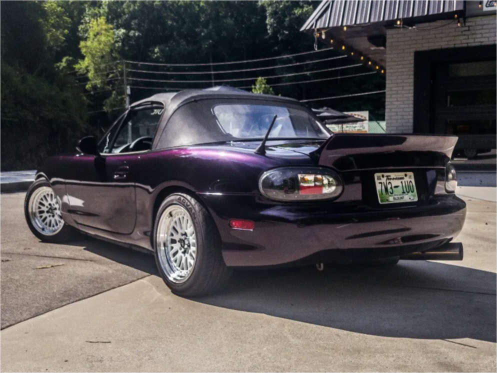 2002 Mazda Miata with 15x8 25 MST Mt10 and 205/45R15 Yokohama Advan ...
