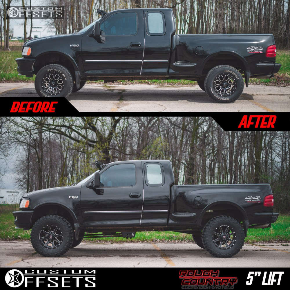 1997 Ford F-150 with 18x9 -12 Ballistic Razorback and 35/12.5R18 ...