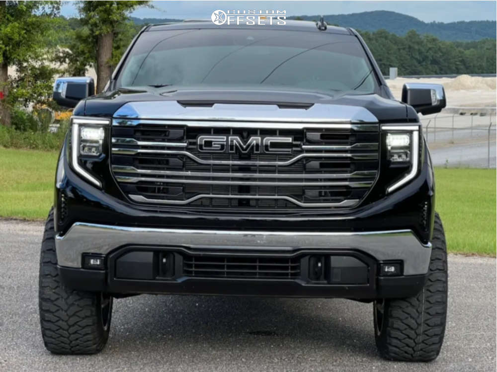 2022 GMC Sierra 1500 with 22x12 -44 Hardrock Bloodshot Xposed and 35/12 ...