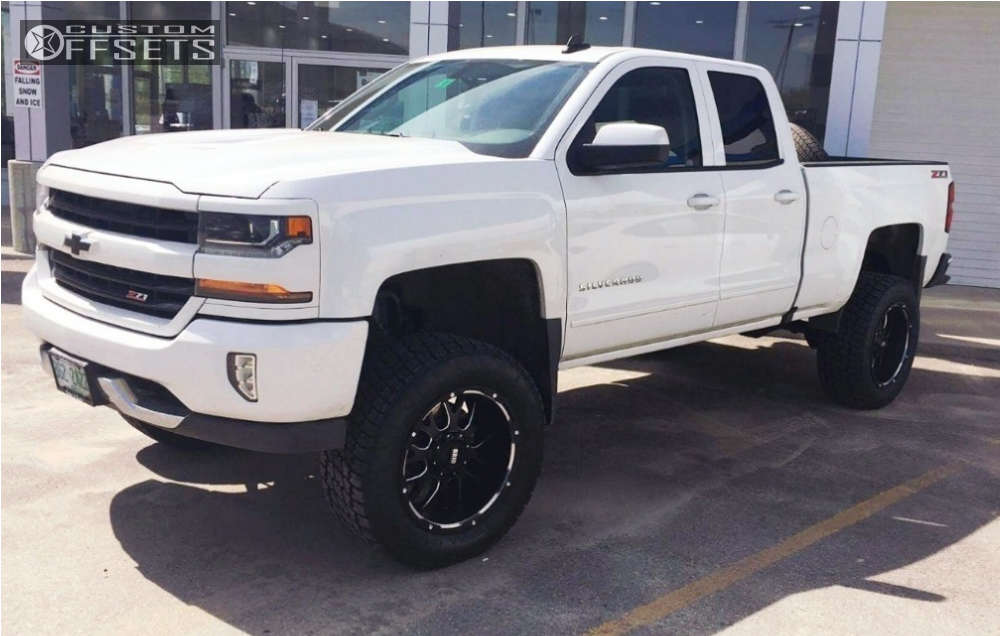 2017 Chevrolet Silverado 1500 with 20x10 -25 Grid GD02 and 35/12.5R20 ...