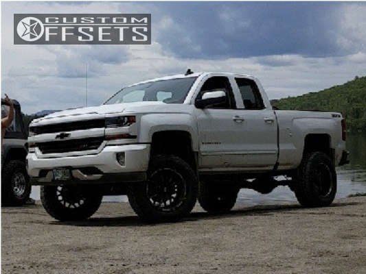 2017 Chevrolet Silverado 1500 with 20x10 -25 Grid GD02 and 35/12.5R20 ...