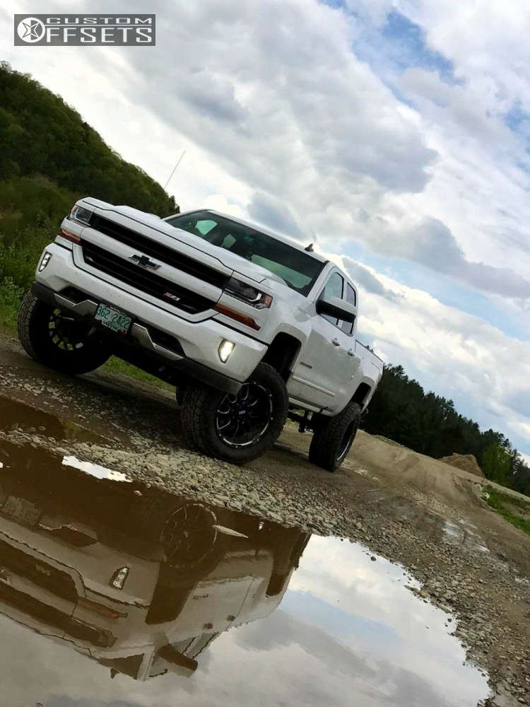 2017 Chevrolet Silverado 1500 with 20x10 -25 Grid GD02 and 35/12.5R20 ...