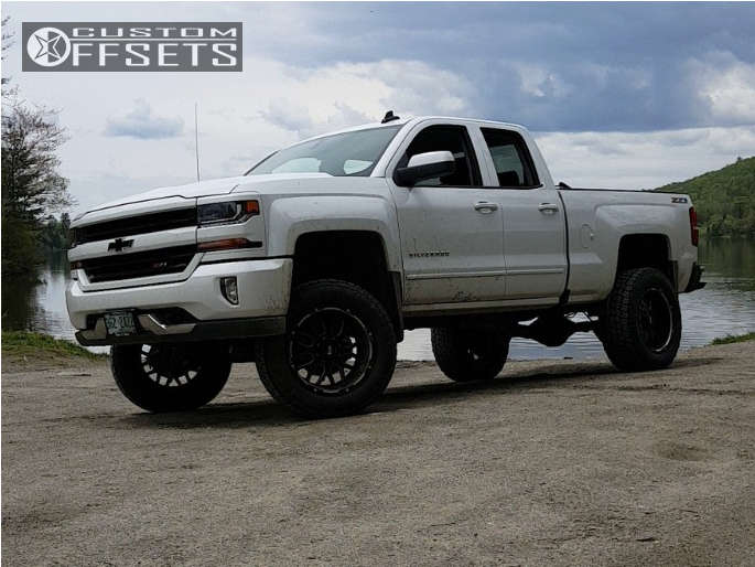 2017 Chevrolet Silverado 1500 with 20x10 -25 Grid GD02 and 35/12.5R20 ...