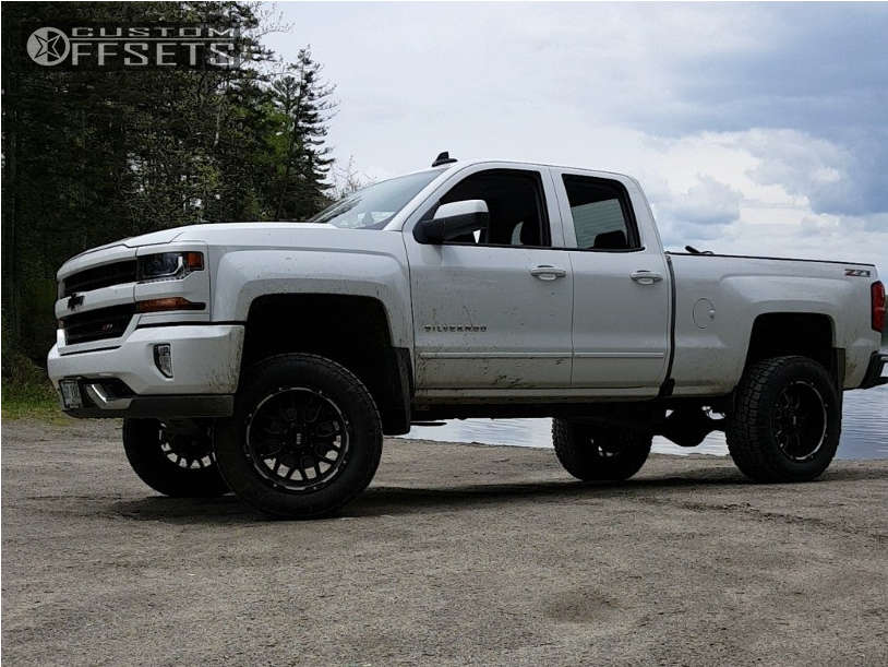 2017 Chevrolet Silverado 1500 with 20x10 -25 Grid GD02 and 35/12.5R20 ...